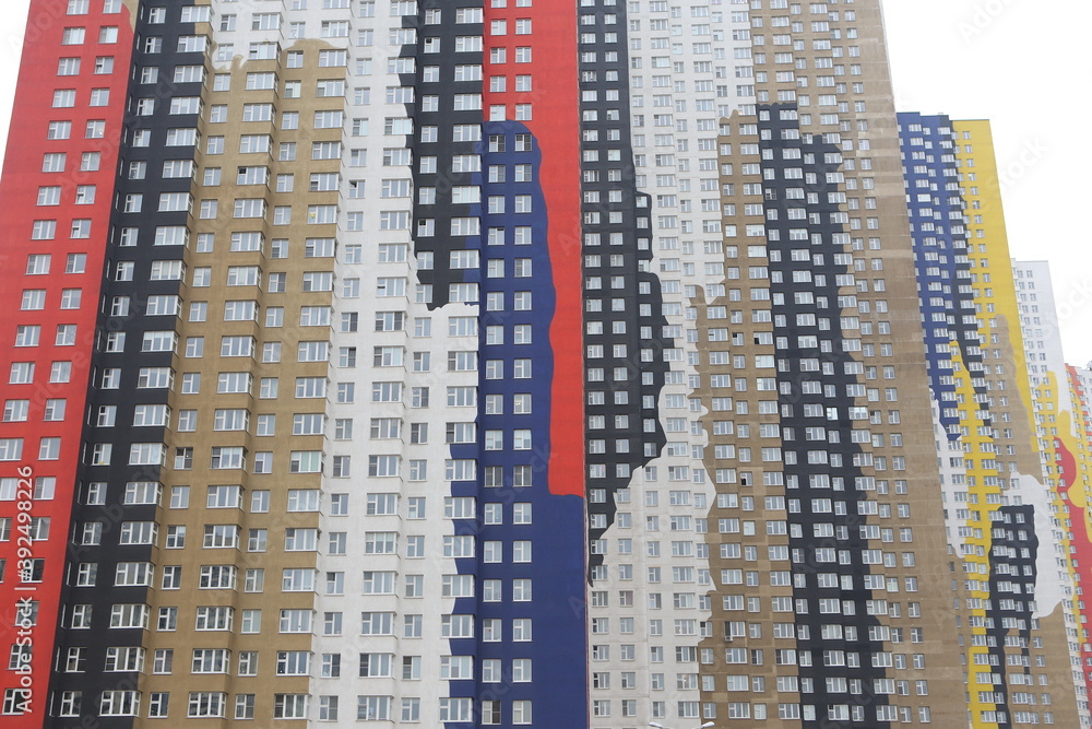 New building facade, house in housing complex ART, Avangardnaya Street ...