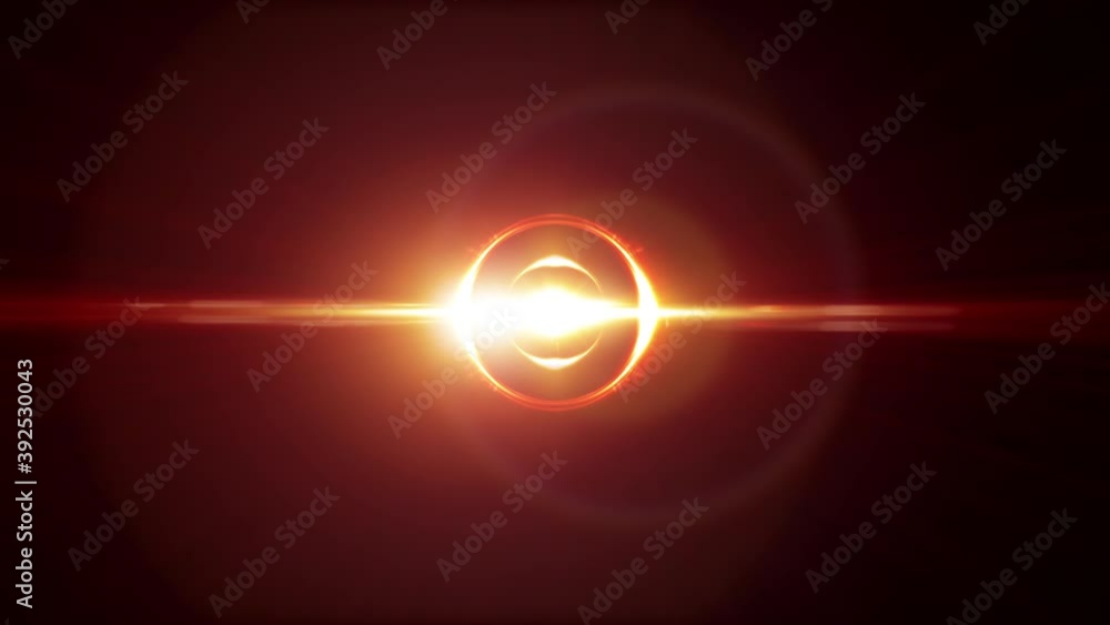 4k Abstract Center Flickering Flare Light Background with Halo effect Loop. Animation of ...