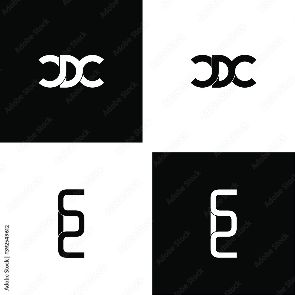 cdc letter original monogram logo design Stock Vector | Adobe Stock