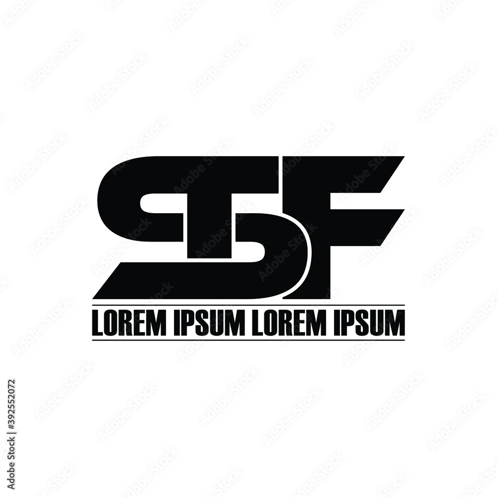 Vetor de STF letter monogram logo design vector do Stock | Adobe Stock