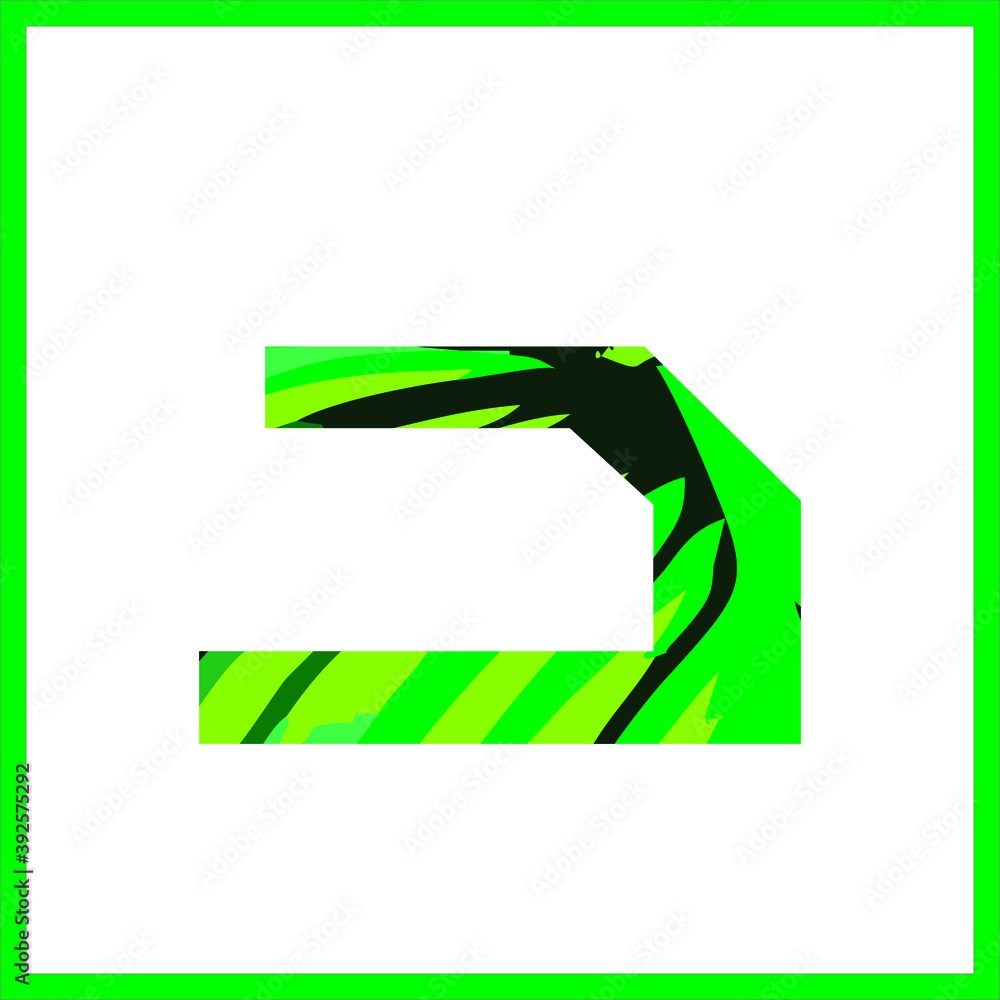 Arabic Calligraphy Alphabet letters or font green strips arabic jungle ...