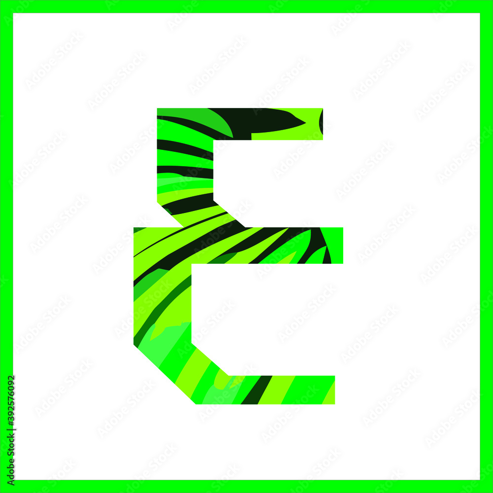 Arabic Calligraphy Alphabet letters or font green strips arabic jungle ...