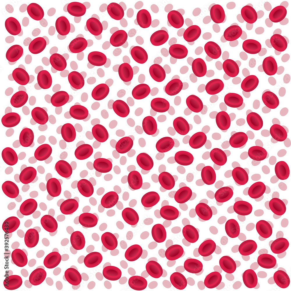 Erythrocytes. Red blood cells, vector illustration Stock Vector | Adobe ...
