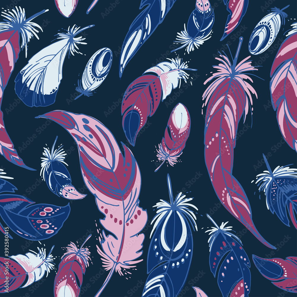 Patern feathers and beads. Native american indian dream catcher ...