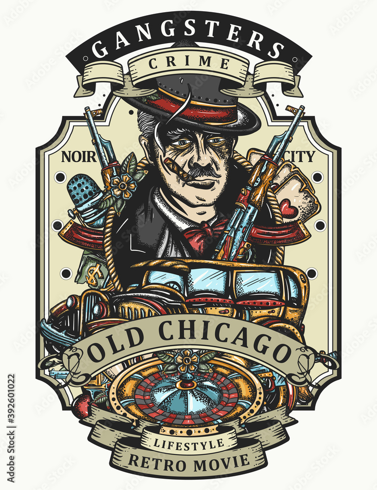 Criminal mafia boss portrait. Gangster leader. Old noir detective movie ...