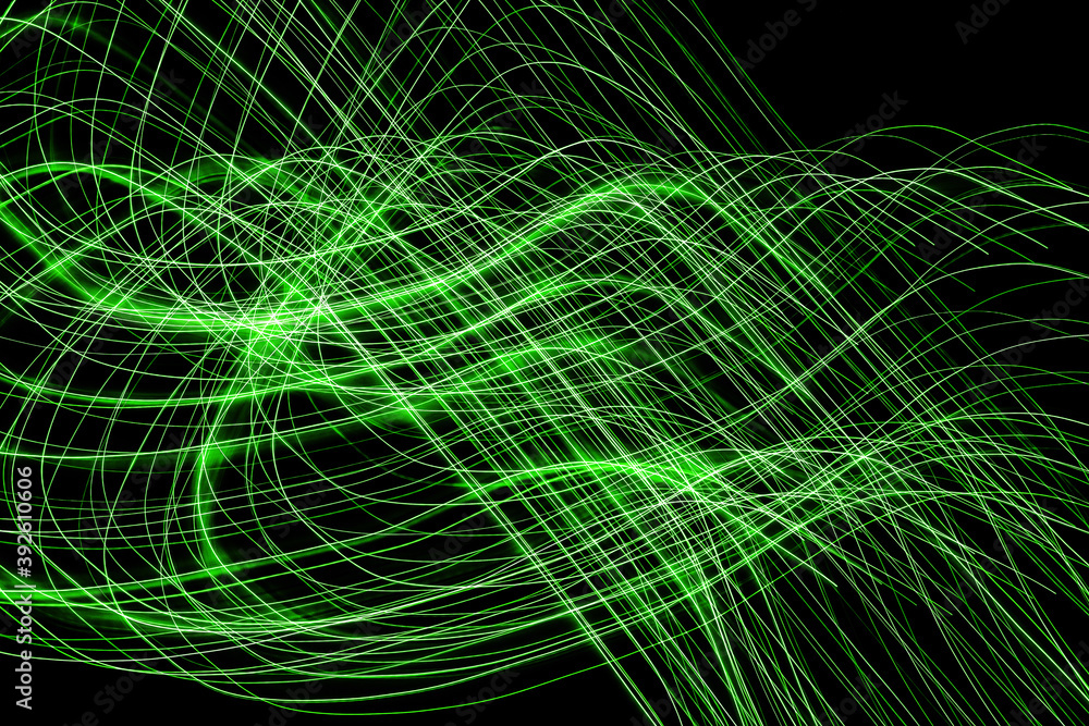 Sinusoidal wave chaos texture. Neon lights background. Motion lines ...