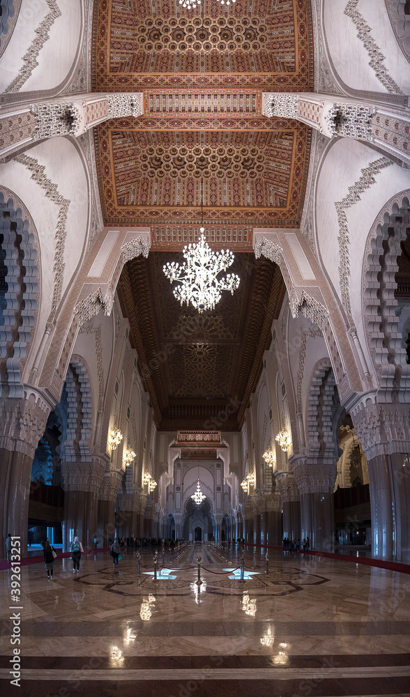 Casablanca, Morocco - November 18, 2018: Inside Hassan II Mosque ...