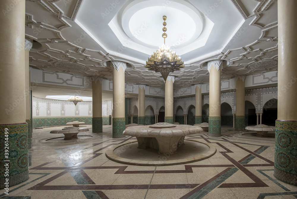 Casablanca, Morocco - January 18, 2019: Inside Hassan II Mosque ...