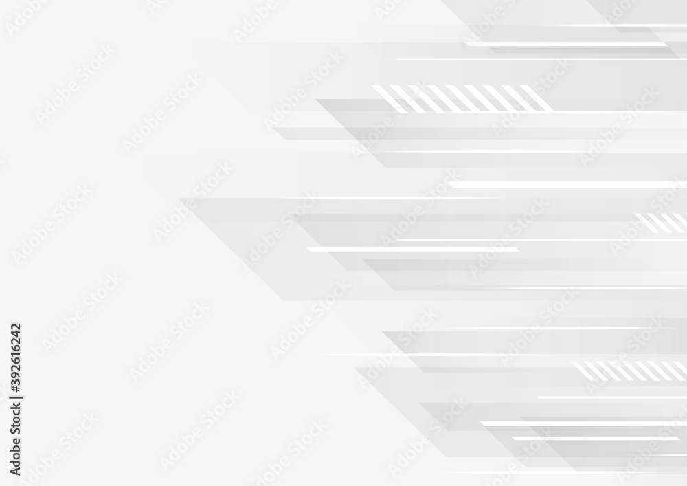 Abstract modern technology white and gray geometric pattern corporate ...