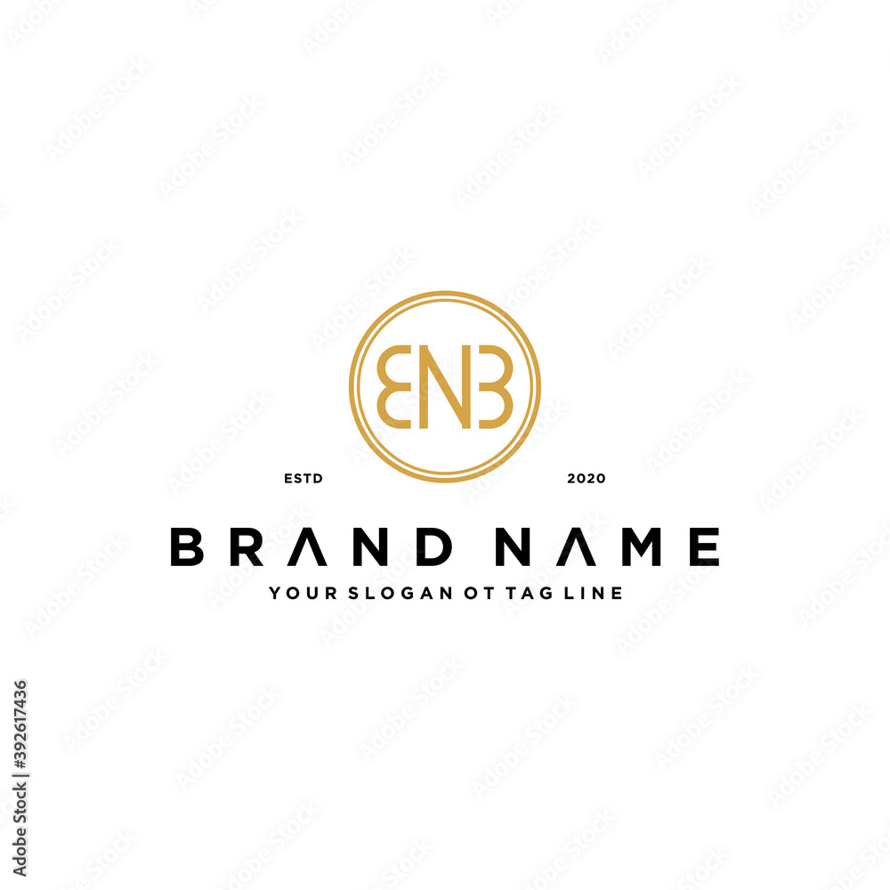 letter ENB logo design concept vector Stock Vector | Adobe Stock