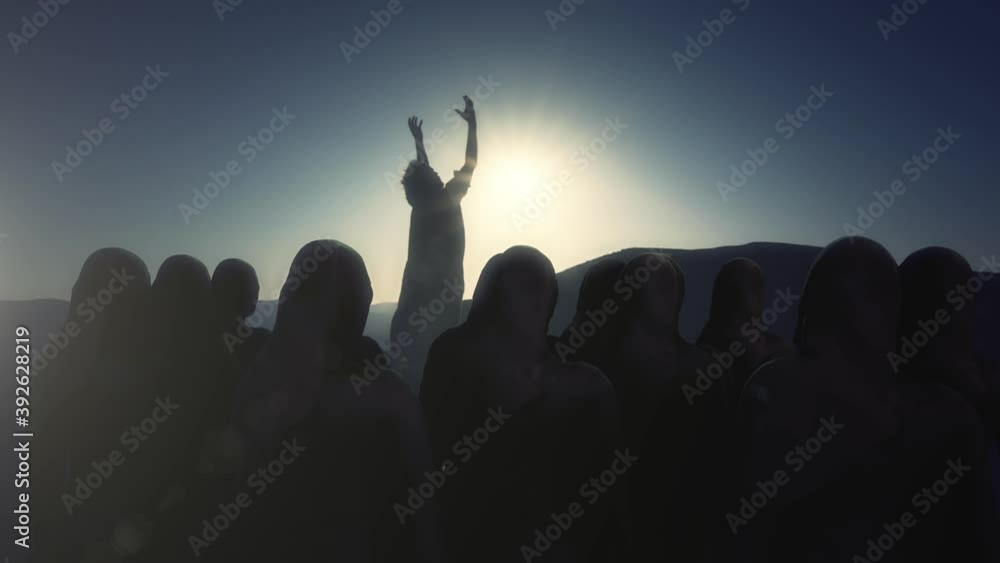 Jesus Christ and Disciples Praying Stock Video | Adobe Stock