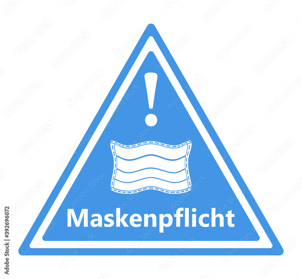 Vektor - Coronavirus - Maske - Hygienehinweis - Maskenpflicht ...