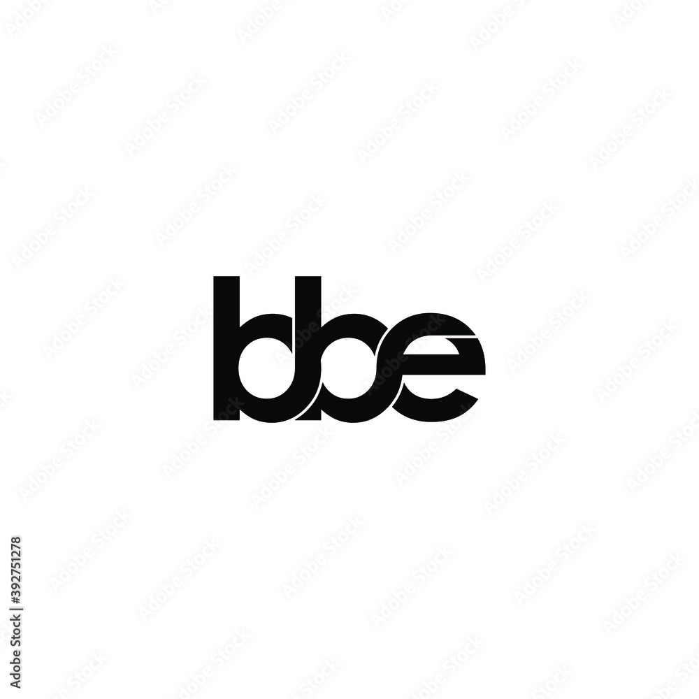 bbe letter original monogram logo design Stock Vector | Adobe Stock