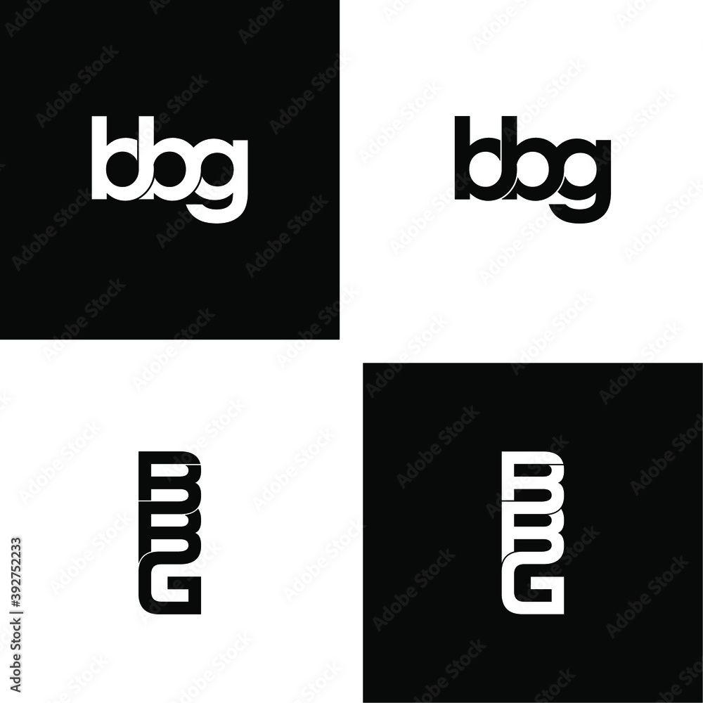 bbg letter original monogram logo design set Stock Vector | Adobe Stock