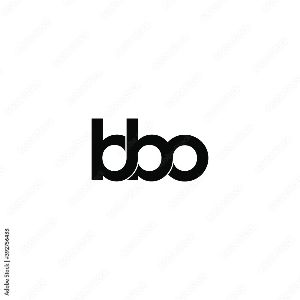 bbo letter original monogram logo design Stock Vector | Adobe Stock