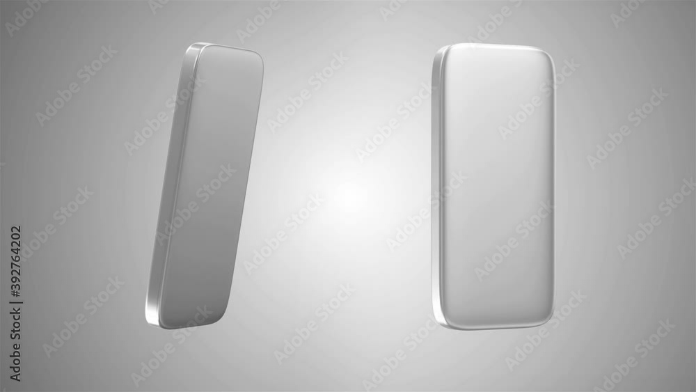 Two Flat Silver Bars Rotating on different backgrounds. 4K Seamless ...