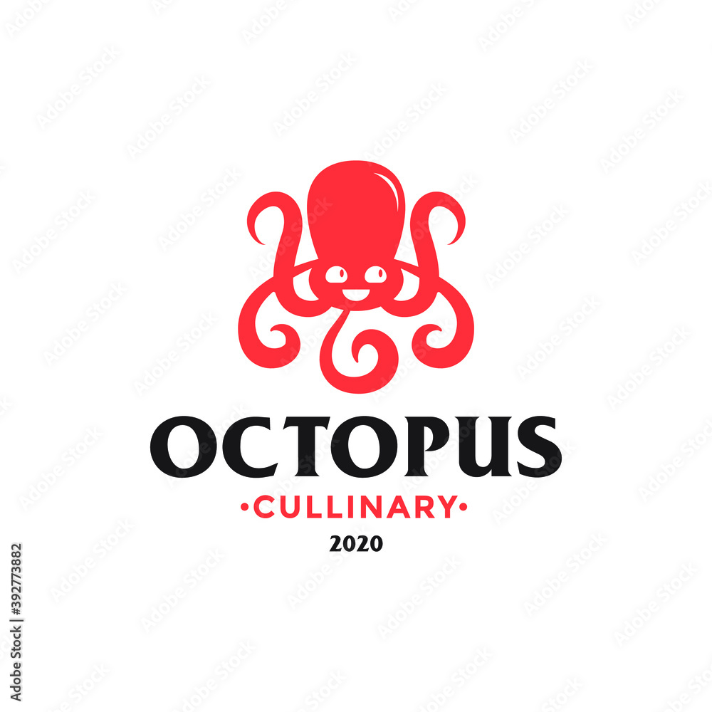 octopus seafood restaurant logo design vintage Stock Vector | Adobe Stock
