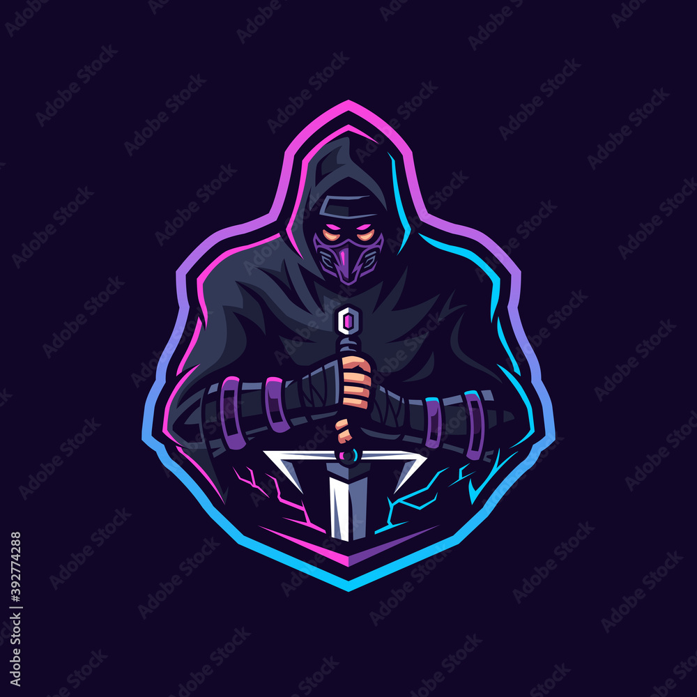 Assassin Gaming Logo Vector Stock Vector | Adobe Stock
