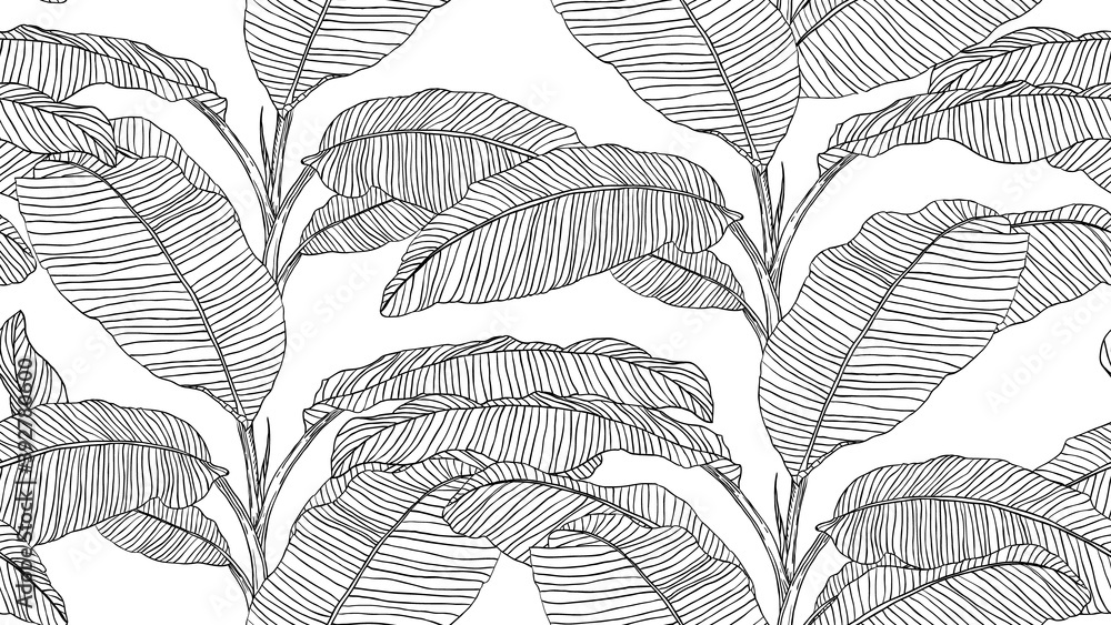 Banana Tree Leaf Template