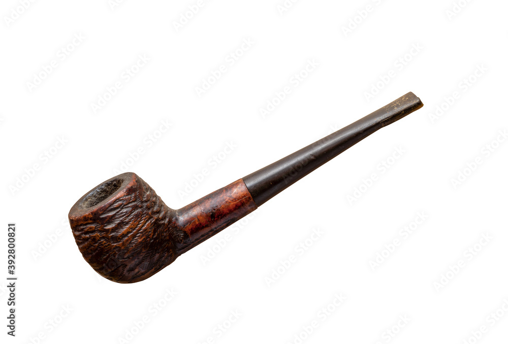 Ancient smoking pipe isolated on white background. Stock Photo | Adobe ...