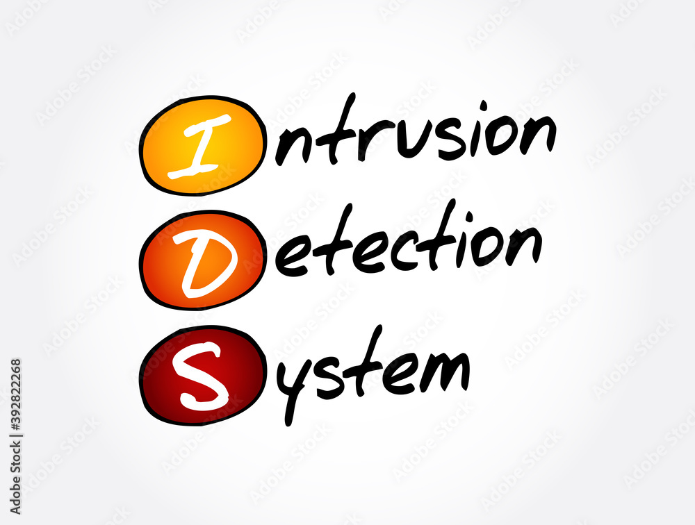 IDS - Intrusion Detection System acronym, technology concept background ...