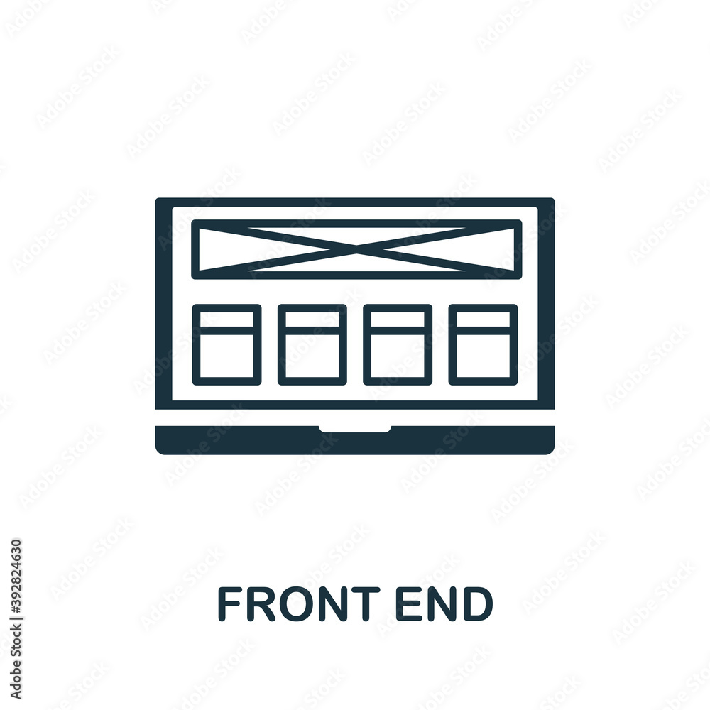 Front End icon. Simple element from website development collection ...