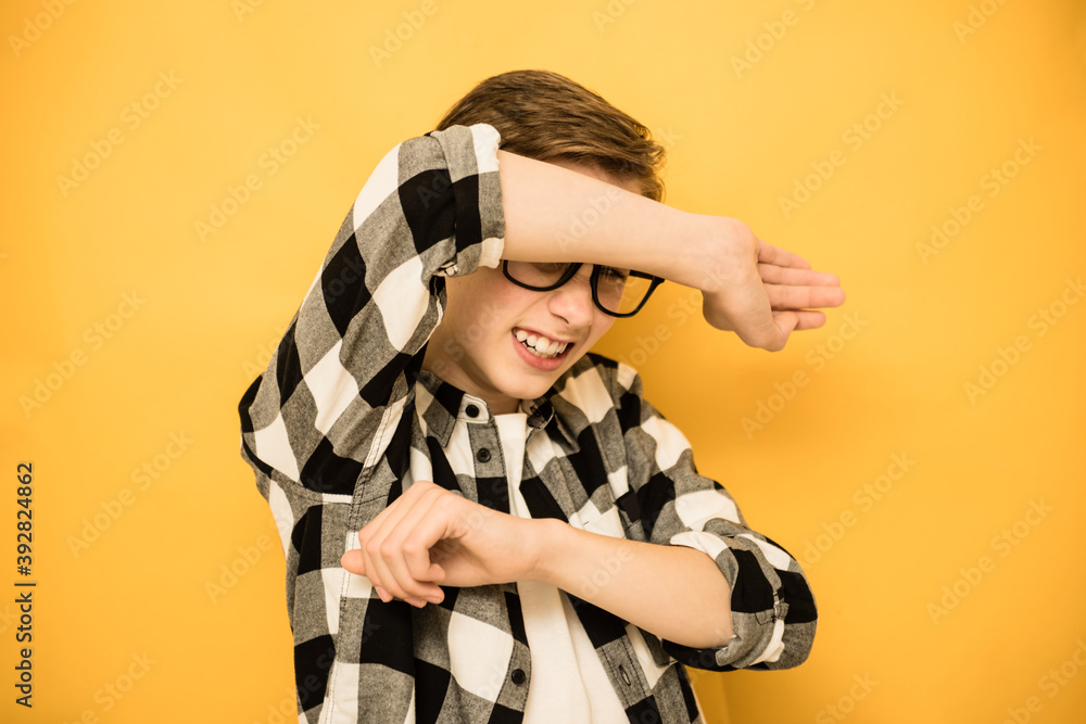 Closeup portrait hesitant nervous teen boy looking scared, frightened ...