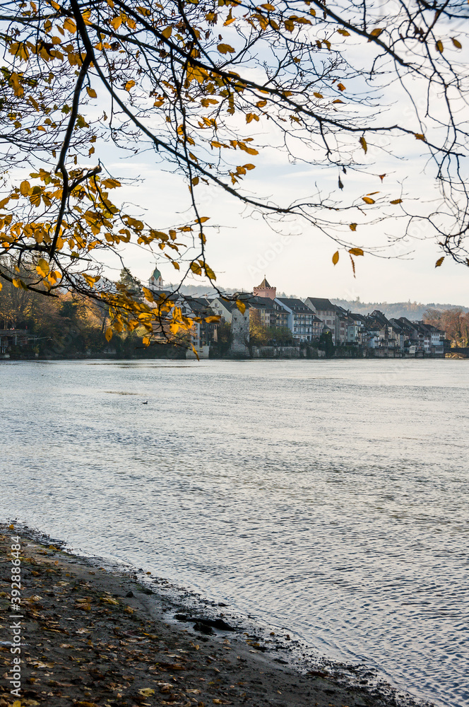 Rheinfelden, Rhein, Rheinufer, Stadt, Altstadt, alte Rheinbrücke ...
