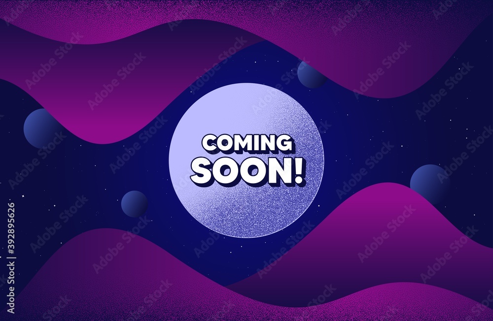 Coming soon. Abstract background with dotwork shapes. Promotion banner ...