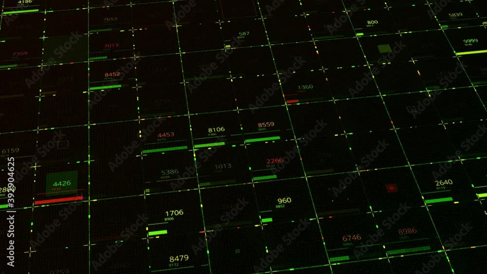 Futuristic technological abstract motion background, seamless loop. Animation. Elements of ...