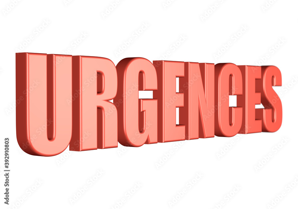 urgences fond blanc 3D Stock Illustration | Adobe Stock