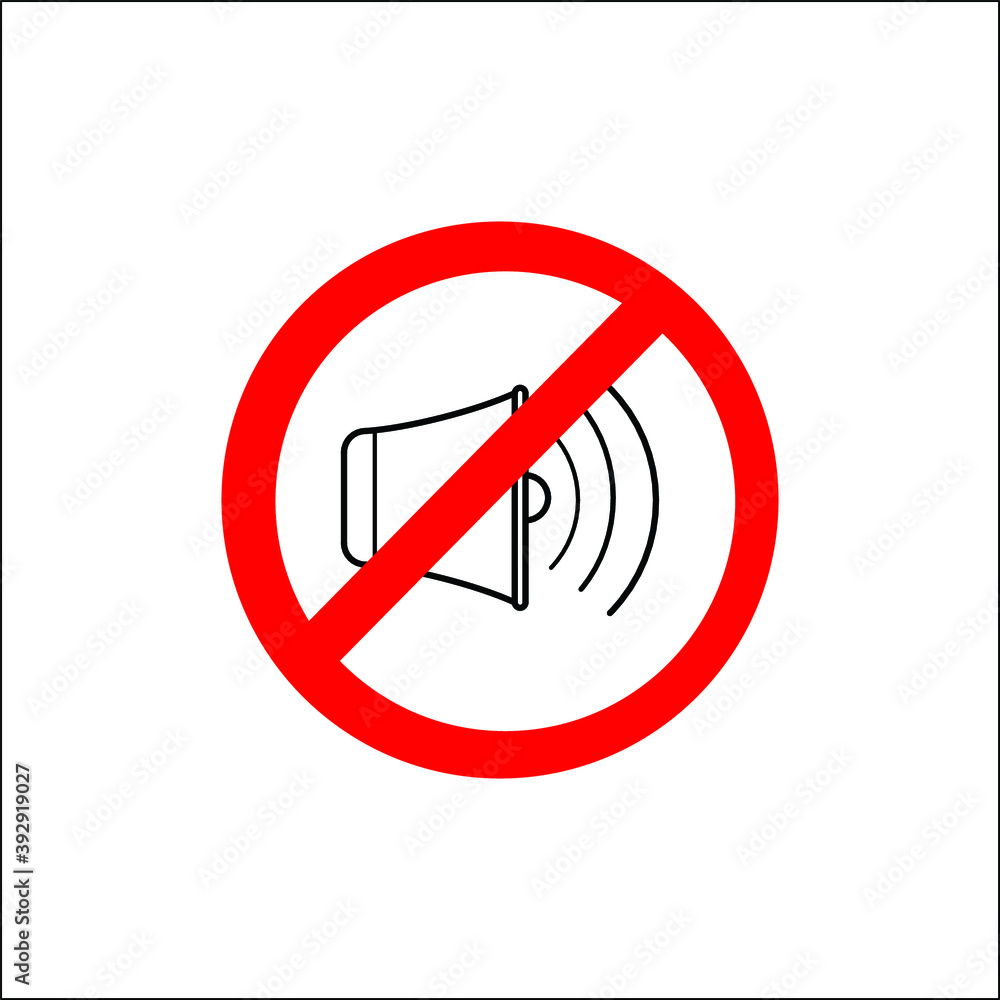 Not Sound Symbol Logo Vector Icon, road signs logo icon Stock Vector ...