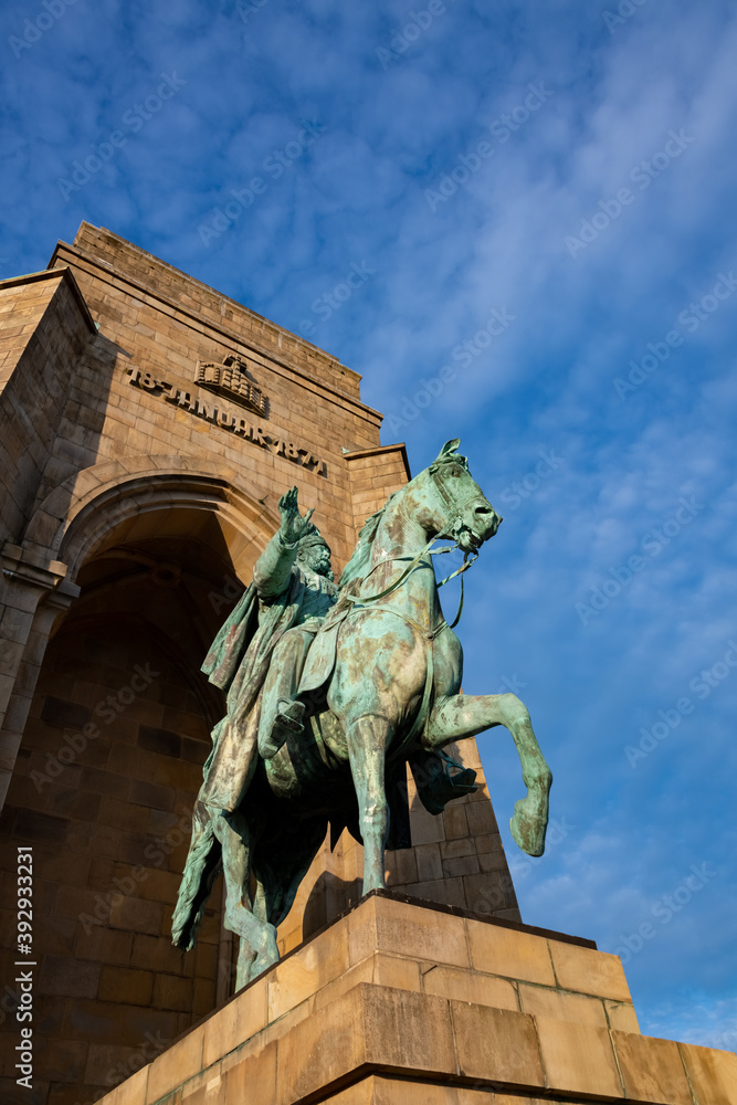 Kaiser-Wilhelm I Deutschland Reiter Statue 19. Jahrhundert Denkmal ...