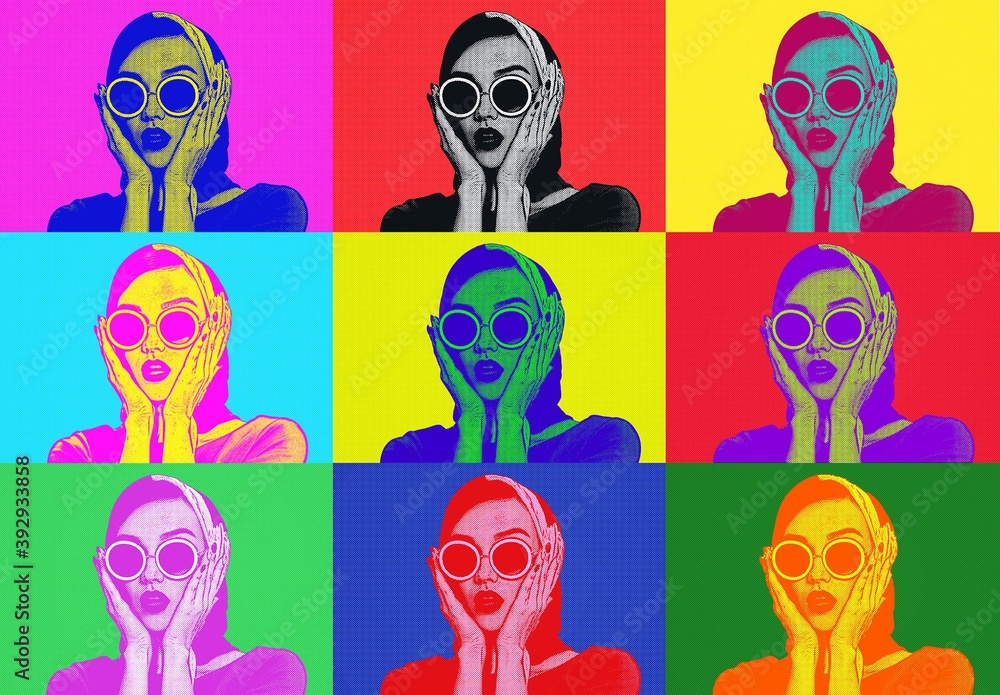 60s Pop Art Photo Effect Stock Template Adobe Stock 60s Pop Art Photo Effect Stock Template Adobe Stock