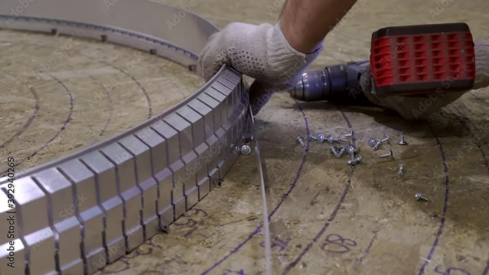 Aluminum profile with slits. Profile for multi-level stretch ceilings ...