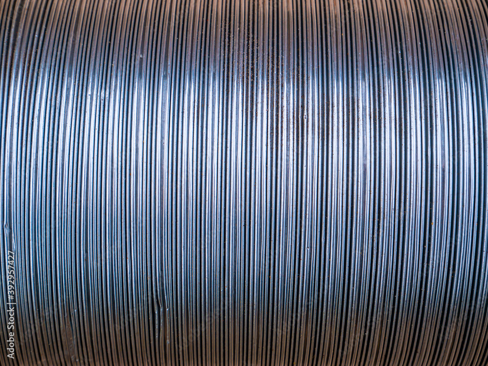 The texture of the metal corrugated ventilation pipe. Metal corrugation ...