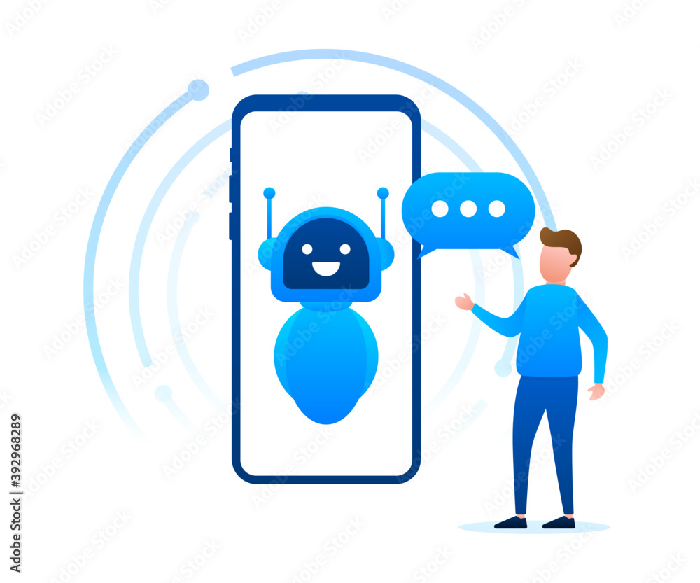 Robot icon. Bot sign design. Chatbot symbol concept. Voice support ...