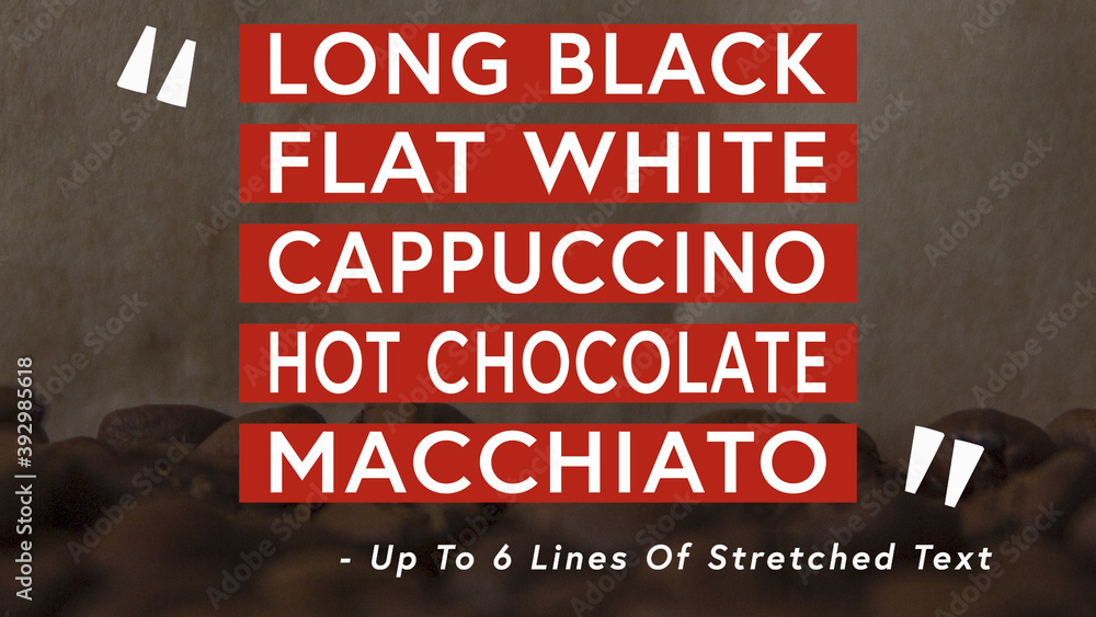 Multi-Line Stretch Text with Optional Quotations Stock Template | Adobe ...