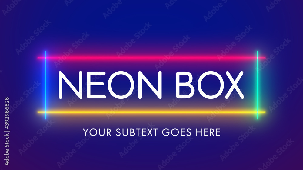 Colorful Neon Box Titles Stock Template | Adobe Stock
