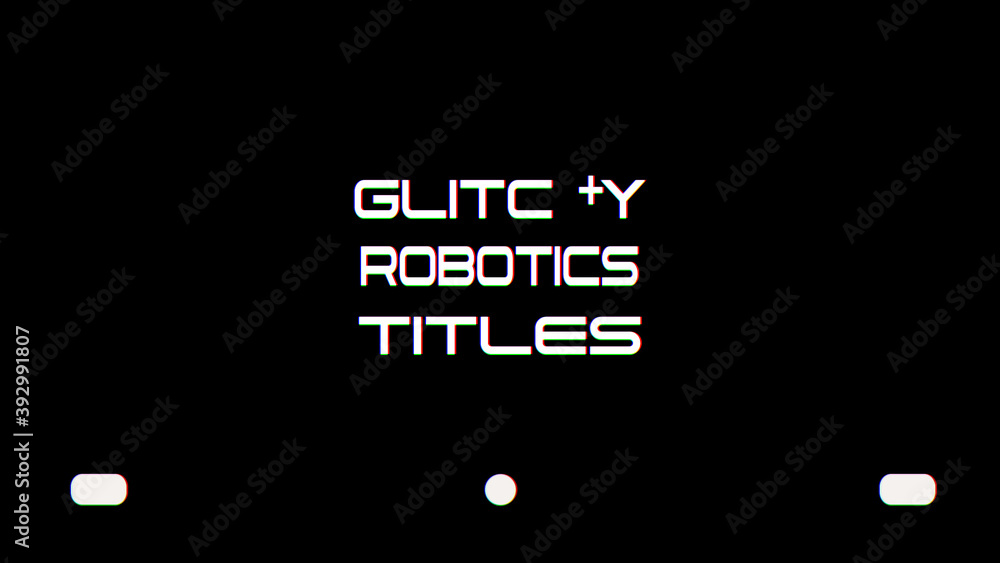 Glitchy Robotics Titles Stock Template | Adobe Stock
