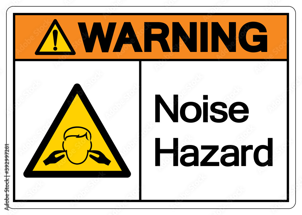 Warning Noise Hazard Symbol Sign, Vector Illustration, Isolate On White ...