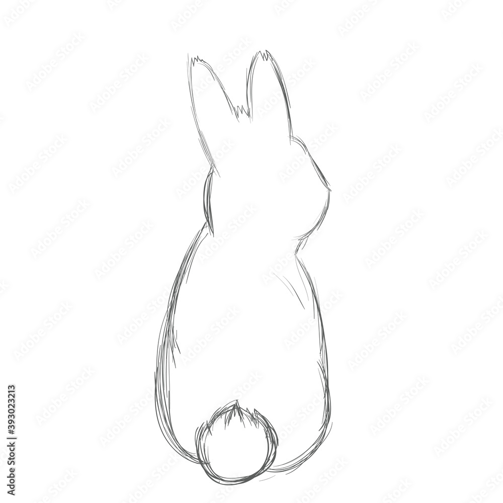 Vector Illustration of a Beautiful and Adorable Fluffy Bunny for ...