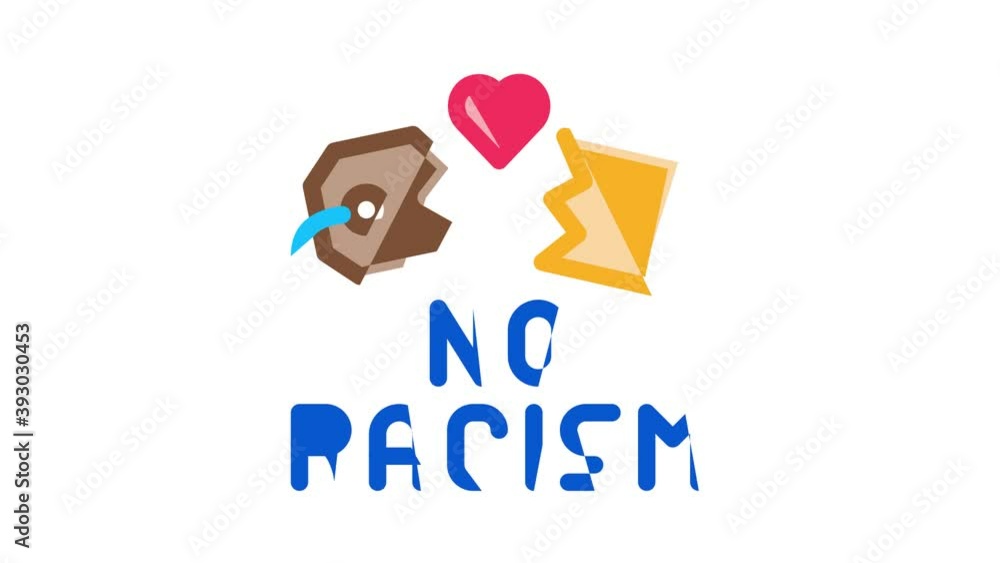 Racism Discrimination Icon Animation Stop Racism Nameplate And Label ...