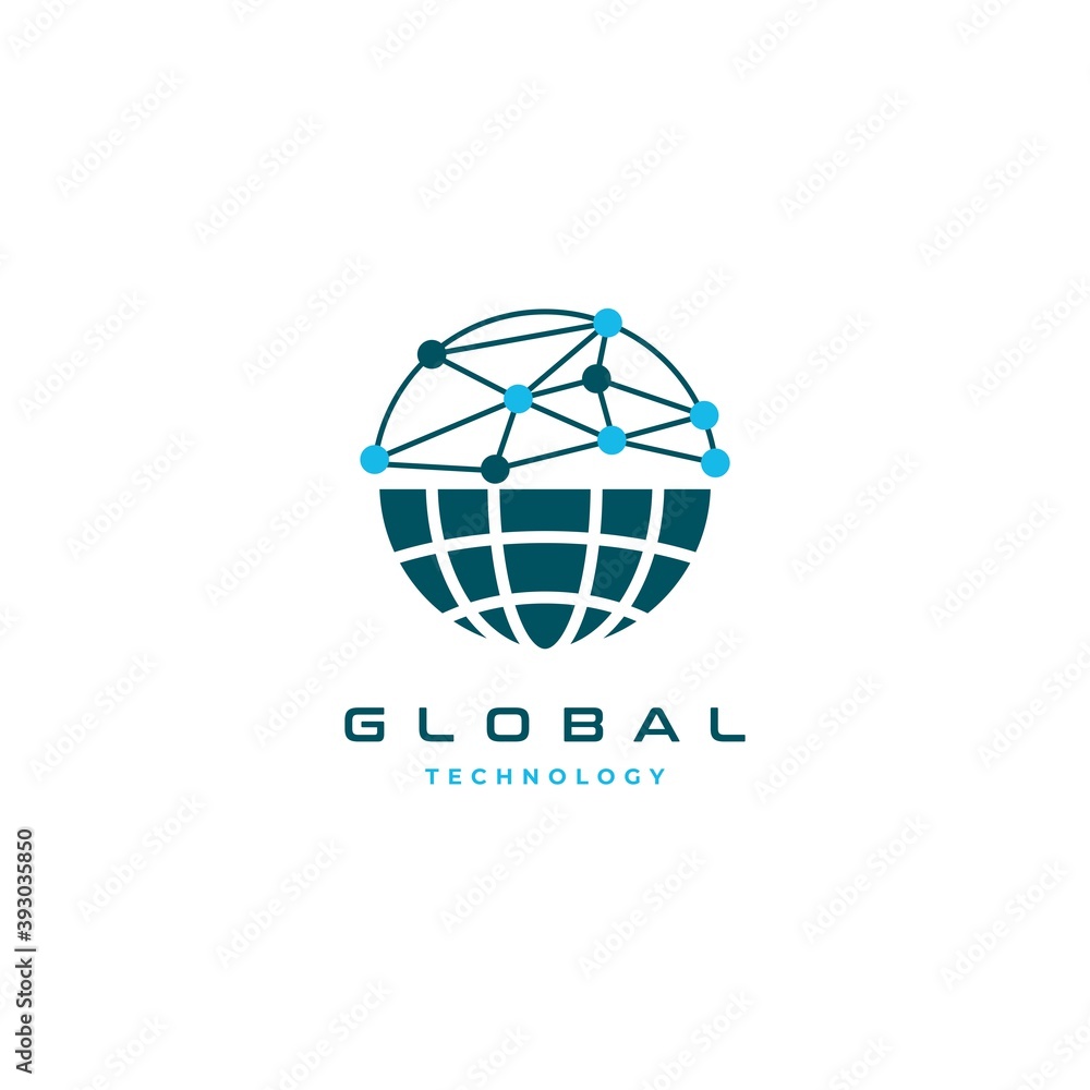 Global connection logo design symbol vector template Stock Vector ...