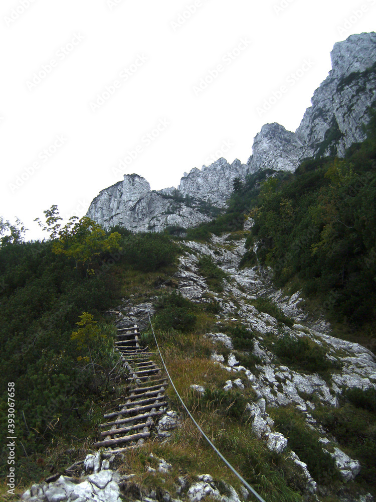 Piding via ferrata climbing route, Chiemgau in Bavaria, Germany Stock ...