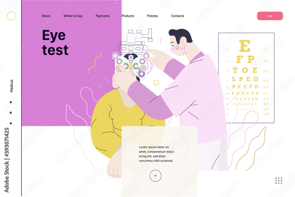 Medical tests template - c -modern flat vector concept digital ...