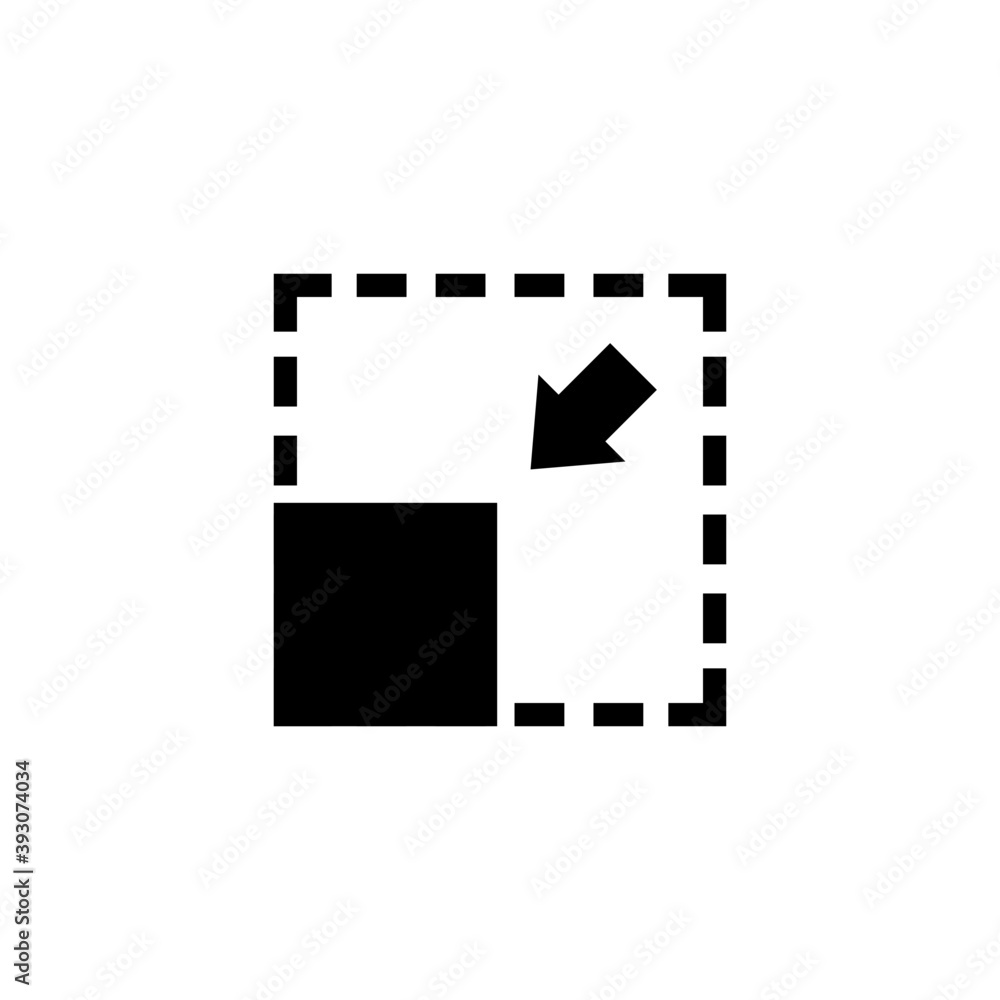 Compact size icon. Vector on isolated white background. EPS 10 Stock 벡터 ...