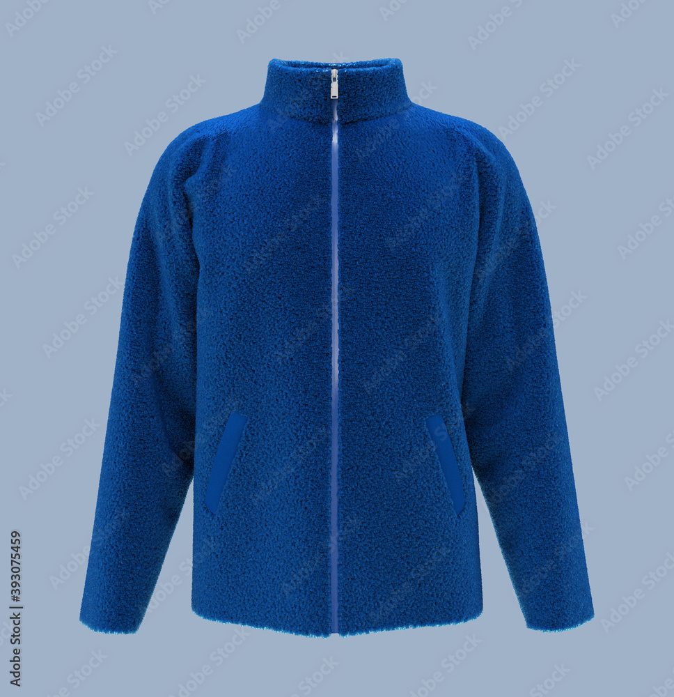 Fleece tracksuit top jacket with full zip design, sportswear, track ...