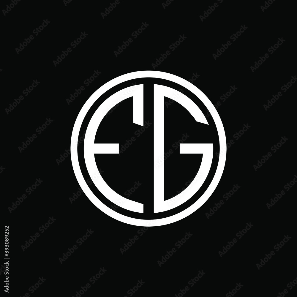 FG MONOGRAM letter icon design on BLACK background.Creative letter FG ...