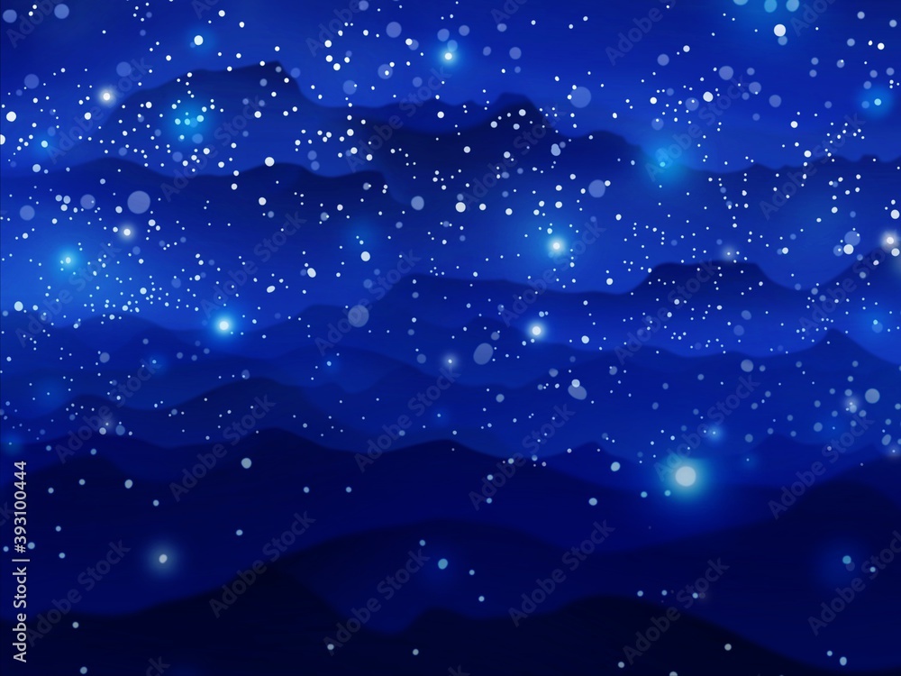 Beautiful infinity vivid blue starry night sky with sparkle stars Stock ...